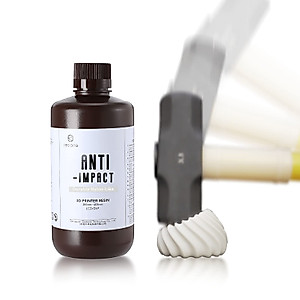 RESIONE Anti-Impact Resin, 3D Printer Resin with Impact-Resistant and Durable Nylon-Like Resins Which is Wear-Resistant and High-Precision for LCD/MSLA/DLP Prtiner (White-Grey, 1kg)