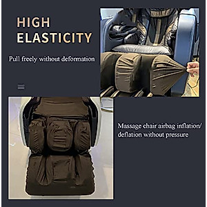 FBKPHSS Massage Chair Recliner Cover with Zero Gravity, Full Body Massage Chair Cover Skin-Friendly Washable Elastic Cloth Dust Cover Free Headrest Cover,Brown,A+B