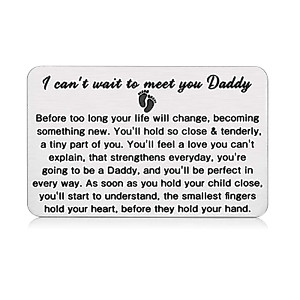 New Dad Wallet Insert Card Daddy to Be Gifts Pregnancy Baby Announcement Gifts for Him New Father Soon to Be Daddy Gifts for Men First Time Dads Gifts from New Mommy Christmas Father’s Day