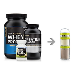 BlenderBottle GoStak Twist n' Lock Storage Jars, 4-Piece Starter Pak, Pink