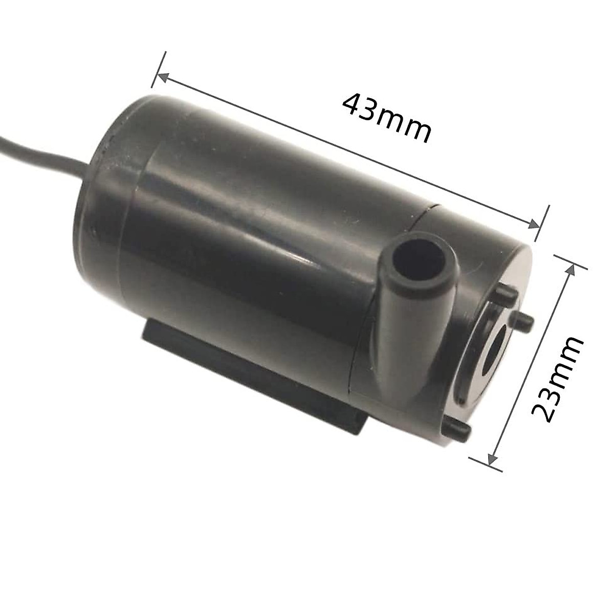 SazkJere 8pcs Micro Submersible Mini Water Pump DC 3V 5V Horizontal Aquarium Water Pump Low Noise for Fish Tank Pond Fountain Hydroponics Garden (Black)