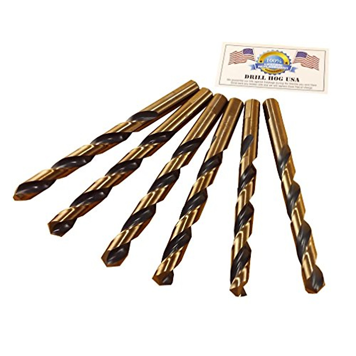 Drill Hog USA 1/2" Drill Bit HI-Molybdenum M7 6 Pack