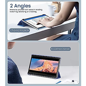 MoKo Case Fits Amazon Kindle Fire Max 11 Tablet (13th Gen, 2023 Release) 11" - Slim PU Leather Trifold Stand Cover for Kindle Fire 11 Tablet Colored Hard Back Shell with Auto Wake/Sleep, Navy Blue