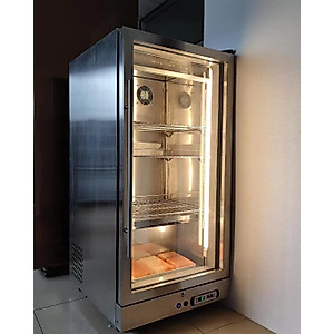 Kolice Commercial Aging Beef Showcase Freezer, Steak Aging Machine, Beef Display Showcase Freezer-268L,4 Tiers,Temperature: -5℃~ to 10℃ (23℉ to 50℉) for Hotel,Restaurant,Shopping Malls