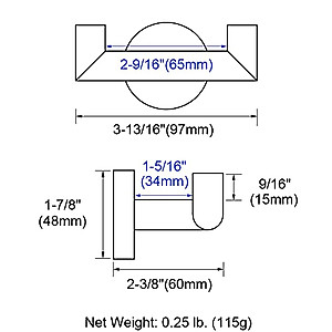 APLusee Double Robe Towel Hook, 304 Stainless Steel Dual Coat Hook Hanger, Utility Bathroom Toliet Kitchen Storage Holder Gorgeous Style, Brushed Gold…