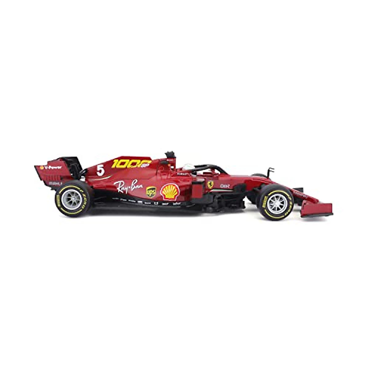 HNW 1/18 Bburago Model Car for 2020 SF1000 F1 5# Sebastian Vettel Diecast Model Car Official Formula 1 for Unisex Adult