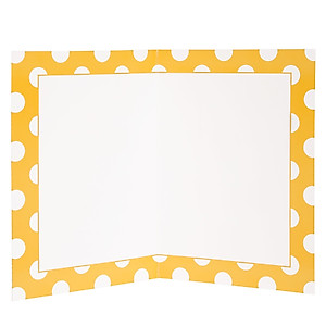 Polka Dot Thank You Note Cards, Yellow, 8 Count