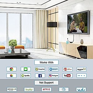 SUNPUPA Wireless HDMI Display Dongle Adapter, Used for Laptop/iPhone Mac iOS Android Casting/Mirroring to TV/Projector /Monitor, NO Setup, NO APP Required, No Delay, Video Mirroring Dongle Receiver