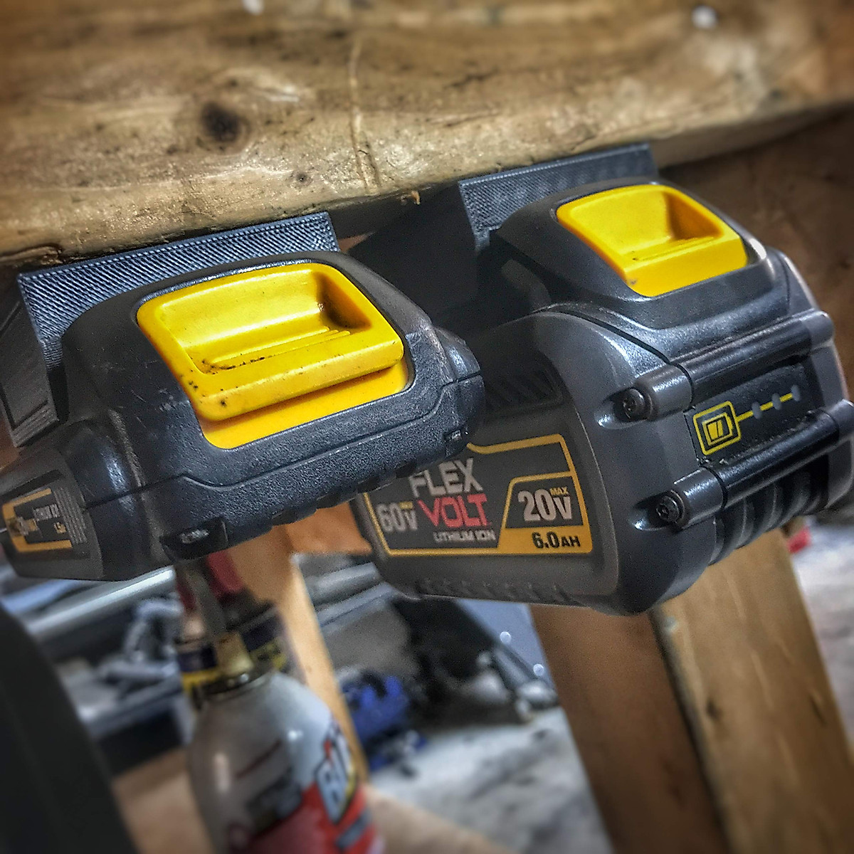 Battery Mount Adapter Dock Holder Compatible with Dewalt 20v Batteries.