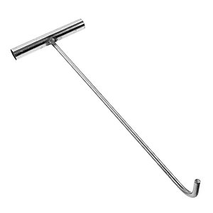 Hohopeti Stainless Steel Manhole Lifter Tool Heavy Duty Hook for Lifting and Moving Manhole Covers Storm Drains and Sewer Lids Portable and Household Door Lifter