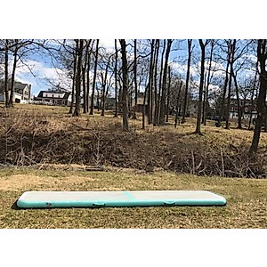 Toppay Tumbling Air Track Inflatable Gym Mat Training Air Floor (Green, 4Mx1Mx0.1M)