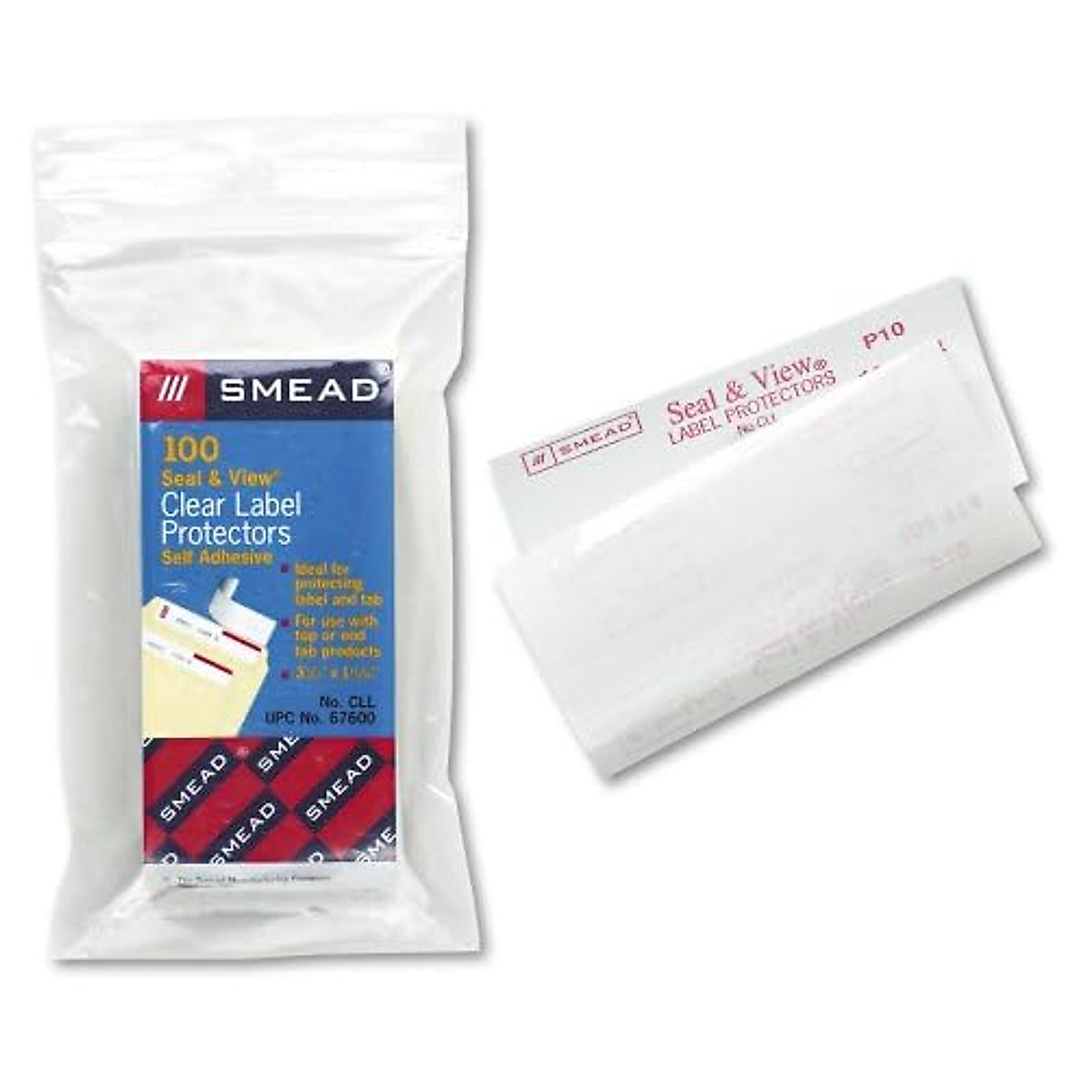 Seal and View File Folder Label Protectors, Clear Laminate, 100/pack