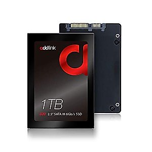 Addlink S20 1TB PS4 Compatible SATA III 2.5" Inch Extreme Quality Internal SSD 500MB/s Maximum Speed, Perfect HDD Replacement/Upgrade for Laptops, PCs & Sony PS4 (ad1TBS20S3S)
