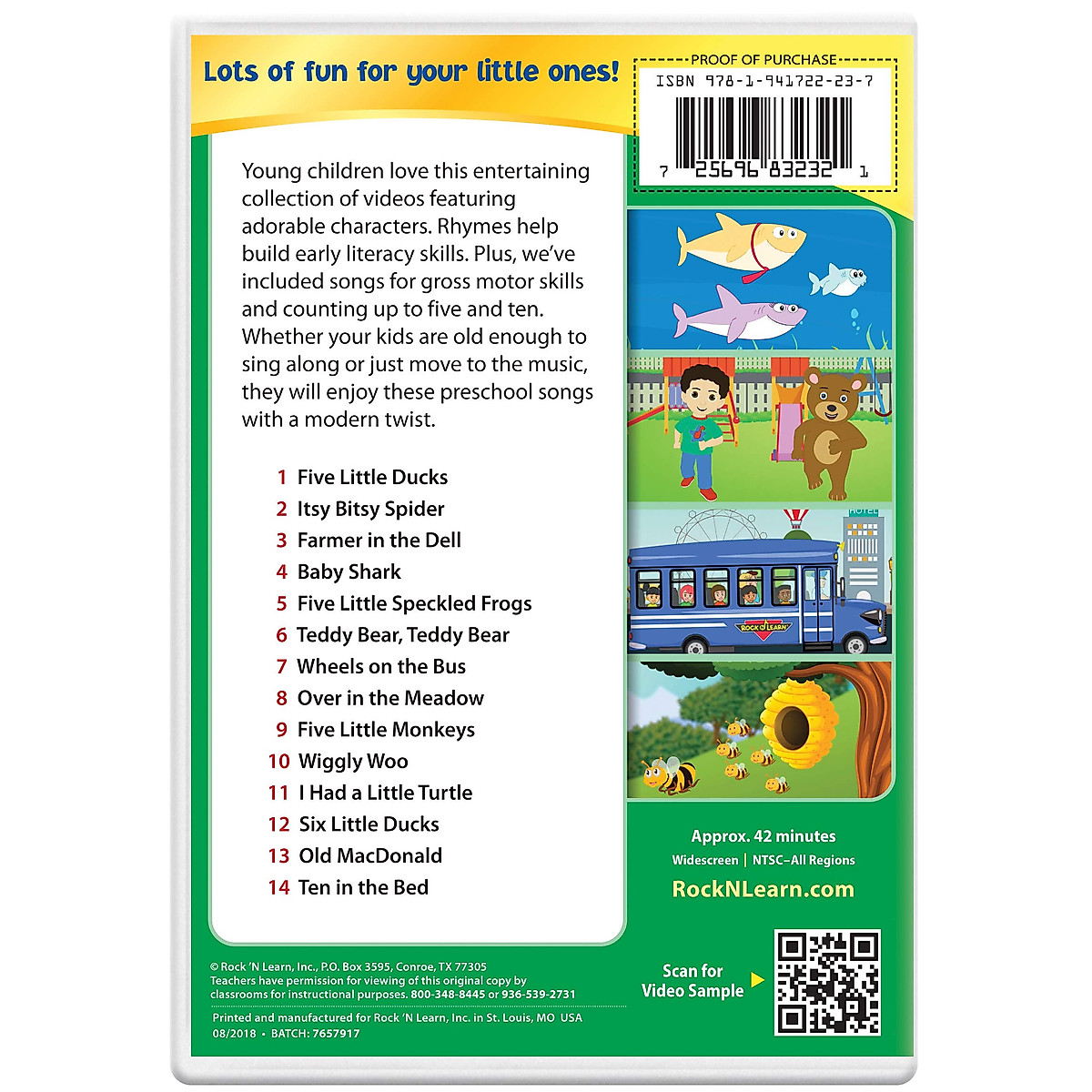 ROCK N LEARN Preschool Songs DVD - Fun Songs for Early Learning.