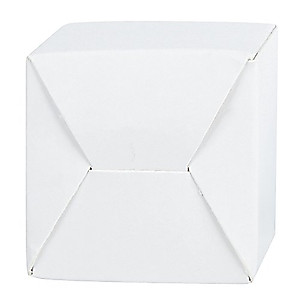 LaRibbons 20Pcs Recycled Gift Boxes - 6 x 6 x 6 inches White Paper Box Kraft Cardboard Boxes with Stickers Cotton String, Perfect for Party, Wedding, Gift Wrap