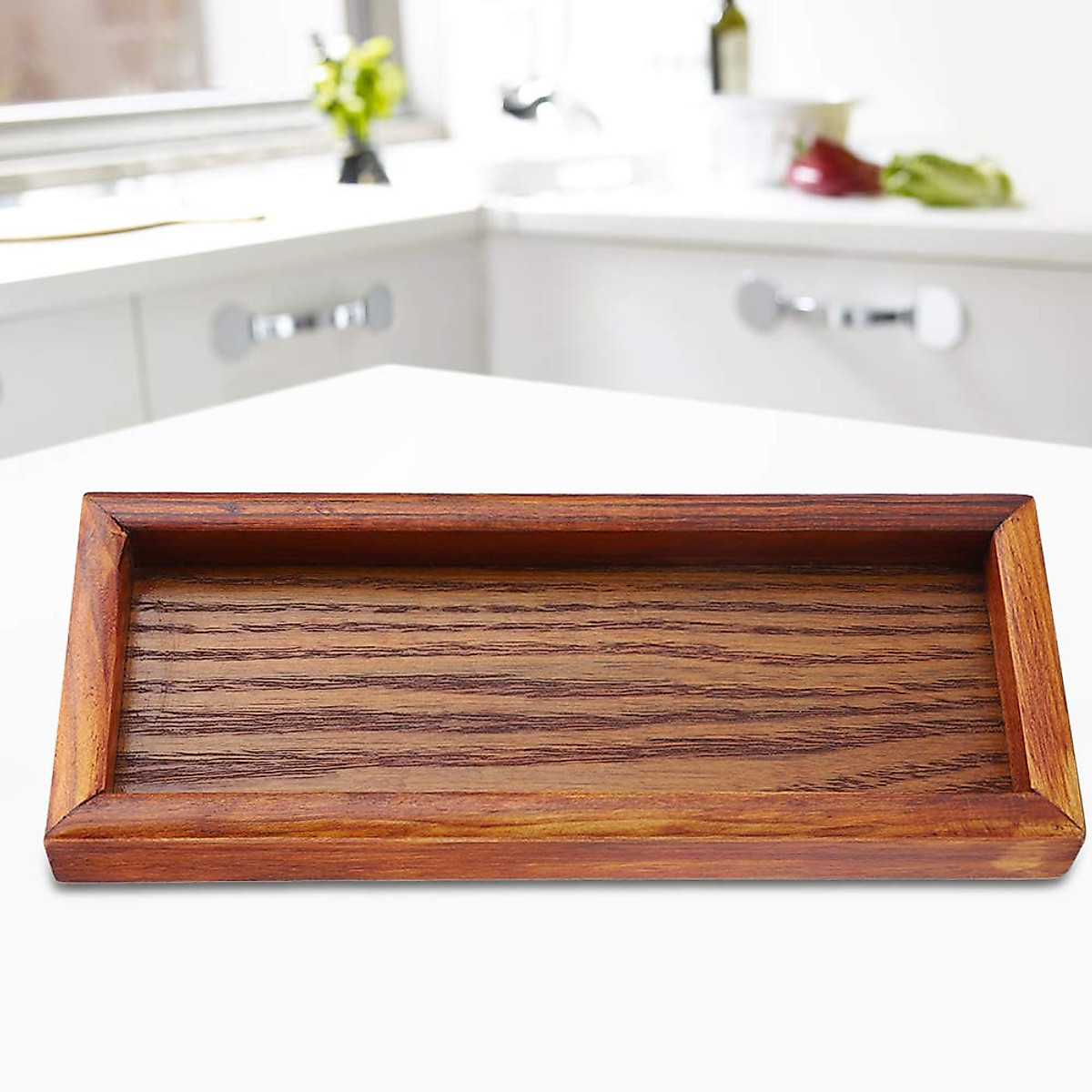 Rectangular Wooden Tray, Serving Tray, Tea Tray, for Snacks at Home(20 * 8cm)