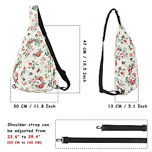 GLOSSYLED Perselief Unisex Waterproof Sling Bag Multifunction Crossbody Bag for Girls