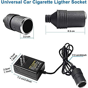 BYGD AC to DC Converter, 100V ~ 240V to 12V 2A 24W, Car Cigarette Lighter Socket AC/DC Power Supply Adapter Transformer for Low-Power Car Devices, Car