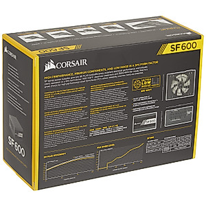 Corsair SF Series, SF600, 600 Watt, Fully Modular Power Supply, 80+ Gold Certified