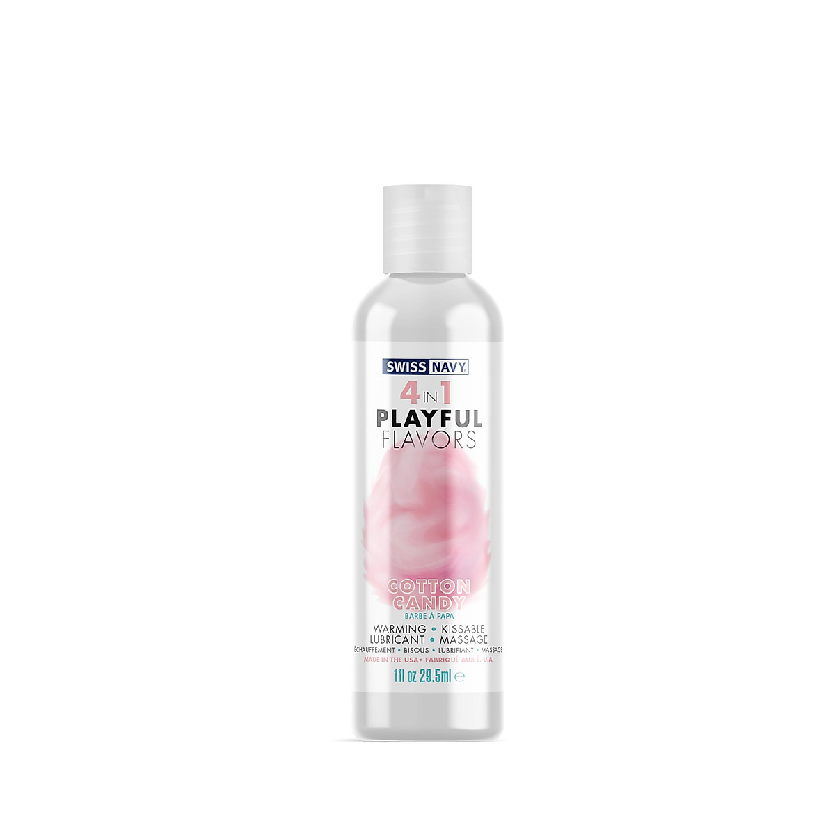 4 in 1 Playful Flavors - Cotton Candy - Water Based Flavored Lubricant, Personal Lube for Men, Women and Couples, Made Without Sugar Added, 1 fl oz
