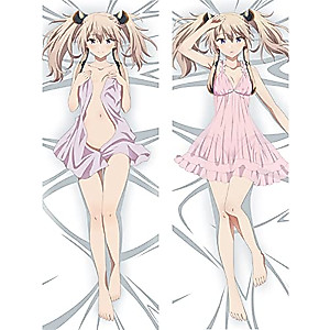 Anime Body Pillow Mao Gakuin No Futekigosha Dakimakura Pillowcase Anime Misha Necron Sasha Necron Hugging Pillow Cover Case Double-Sided Print150cm X 50cm(59in X 20in) Long Pillow Cases