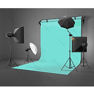 TOAOFY 5x7ft TifnyBlue Photo Backdrop Light Blue Background Backdrop Photographic Studio Photo Backgrounds for Photography Video and Television TAY006