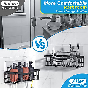 Vertdens 7 Pack Shower Caddy Shelf Organizer Rack，Adhesive Shower Caddy， Adhesive Shower Caddy Organizer Shelves Rack, Shower Shelves， Applicable to for Home Décor and Bathroom Storage