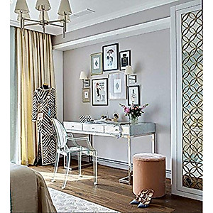 2xhome Set of 2 Clear Louis Ghost Dining Armchairs Polycarbonate Designer Acrylic Transparent Crystal Chair with Arms Glass Modern Mid Century Victorian See Through for Desk Kitchen