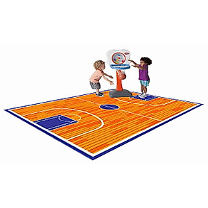 Mybecca Kids Rug Basketball Ground 5' x 7' Children Area Rug for Playroom & Nursery - Non Skid Gel Backing (59" x 82")
