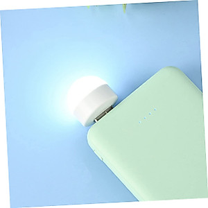 OFFSCH 10pcs Led Night Light Friday Night Lights Mini USB Night Lights Led Bulb Lights for Bedroom USB Night Lamp Toilet Night Light Wall White Portable Ambient Light Travel Pp Material
