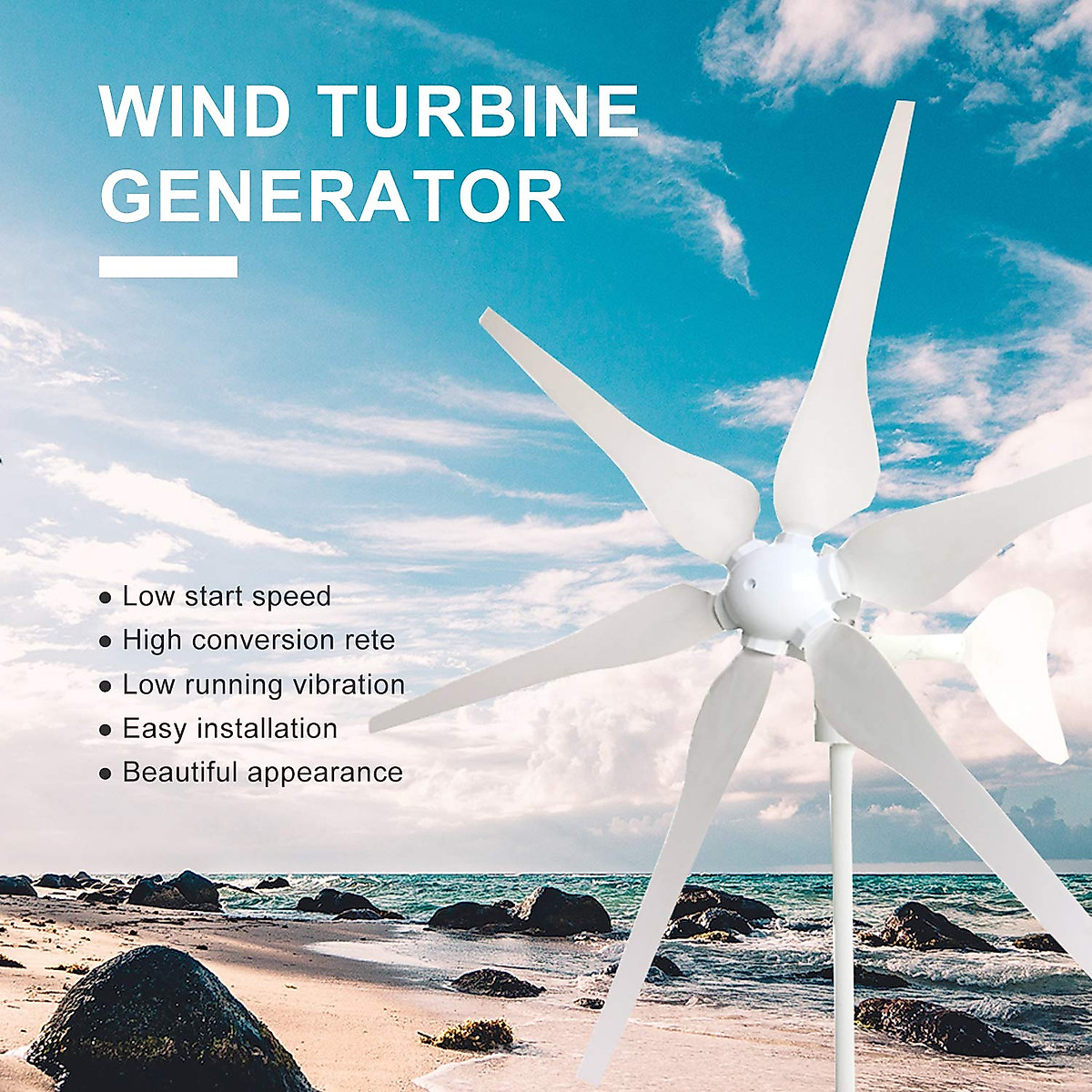 600W Flexible Solar Panel + 400W Wind Turbine Generator + Hybrid Charge Controller,1000 Watts 12V Wind Solar Kit for Home Off Grid System