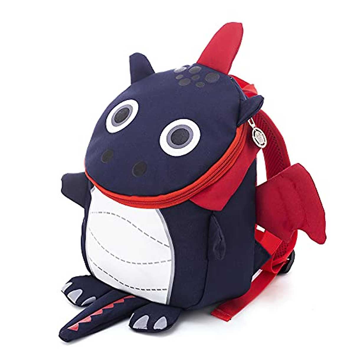 Toddler Dinosaur Backpack, Kids Cartoon Anti-Lost Rope Bookbag Rucksack Lunch Bag with Walking Safety Belt Harness Straps, 3D Cute Animal Preschool Travel Bag for 2-6 Years Old Boys & Girl Gifts