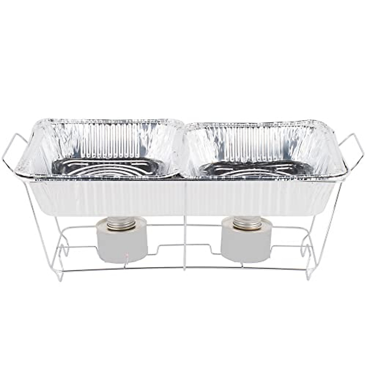 Nicole Fantini Chafing Wire Rack Serving Trays Food Warmer (4),Silver,23.25 L x 12.13 W x 9.5 H