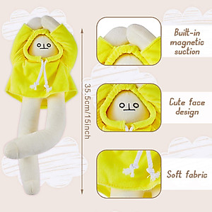 Skylety Banana Doll Man Plush Banana Toy Man with Magnet Changeable Plush Pillow Toy Man Doll Decompression Toy Stuffed Doll Toy Present for Boys Girls Birthday Party Festivals (16 Inch)