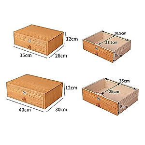 OOCCO Desktop Drawer Cabinet,Flat File Cabinet Storage,Office Supplies A4/Receipt File Organizer,Desktop Storage Box with Lockable Drawers,1/2/2 Tier with Lock (Size : 35 * 26 * 36CM/14 * 10 * 14IN)