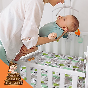 Dear Baby Gear Baby Blankets - Nursery Blankets for Newborn - Crib Bedding - Soft Blanket for Infant - Blanket for Boys & Girls - 40" x 30" (Succulents Cactus Cacti, Light Gray Dot)