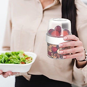 Sumind 4 Pcs Parfait Cups Cereal Container Overnight Oat Container with Lids Cereal Cup Parfait Cups Oatmeal Fruit Yogurt Food Storage Containers Parfait Cups with Lids Reusable, 22.7 Oz Total