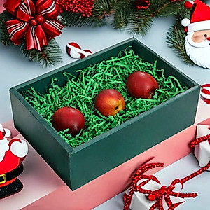 PLINJOY 4 OZ Crinkle Cut Paper Shred Filler for Gift Basket Shredded Confetti Paper Box Stuffing Easter Basket Grass (Green)