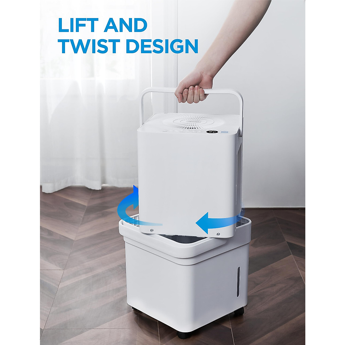 Midea Cube 20 Pint Dehumidifier for Basement and Rooms at Home for up to 1,500 Sq. Ft., Smart Control, Works with Alexa (White), Drain Hose Included, ENERGY STAR Most Efficient 2022