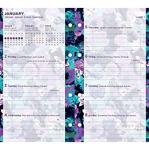Filofax Personal Floral Illustrated 2020 Diary Refill Pack