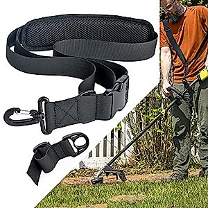 AKUATUZ Trimmer Strap for Weed Eater Shoulder Strap Easy Release Brush Cutter Harness Compatible with EGO String Trimmer, Leaf Blower