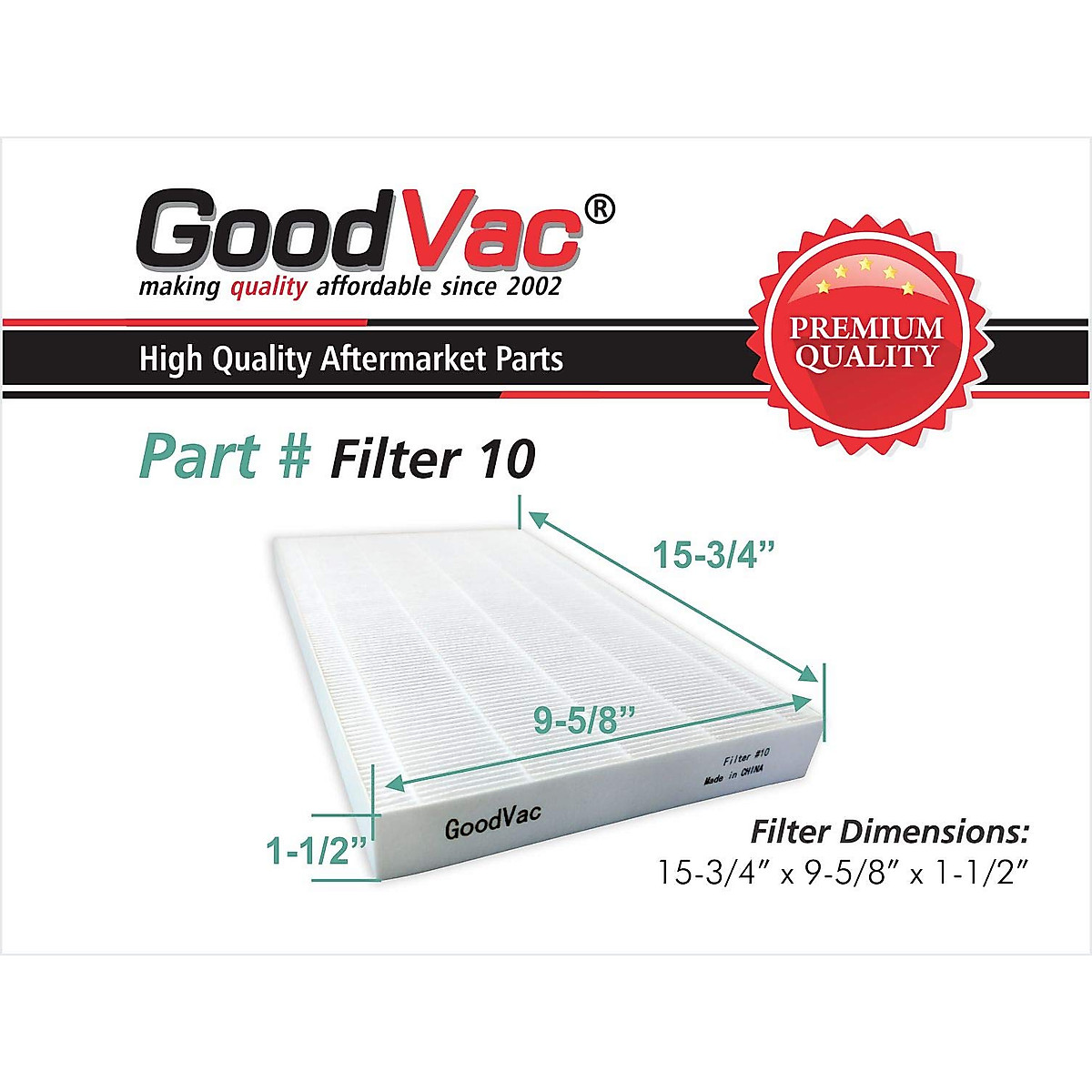 GOODVAC HEPA Filter with 2 Carbon Prefilters to fit Sharp FZ-C100HFU KC-850U