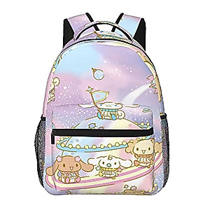 DIEZ Cinnamoroll Travel Laptop Backpack Casual Backpack Women Anime Daypack Cinnamoroll With Friends Kawaii