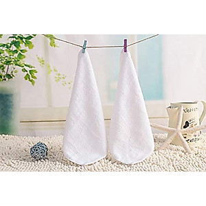 Tosnail 20 Pack 10" x 10" Ultra Soft Bamboo Fiber Baby Bath Washcloths and Towels - Assorted 5 Colors