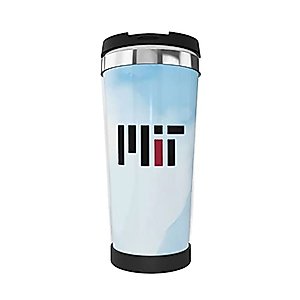 Lujzwop Massachusetts Institute Of Technology Logo Coffee Mug,Stainless Steel Double Vacuum Insulated Tumbler,Coffee Travel Mug Spill Proof With Lid,Suitable For Hot,Cold Coffee,Tea,Beer