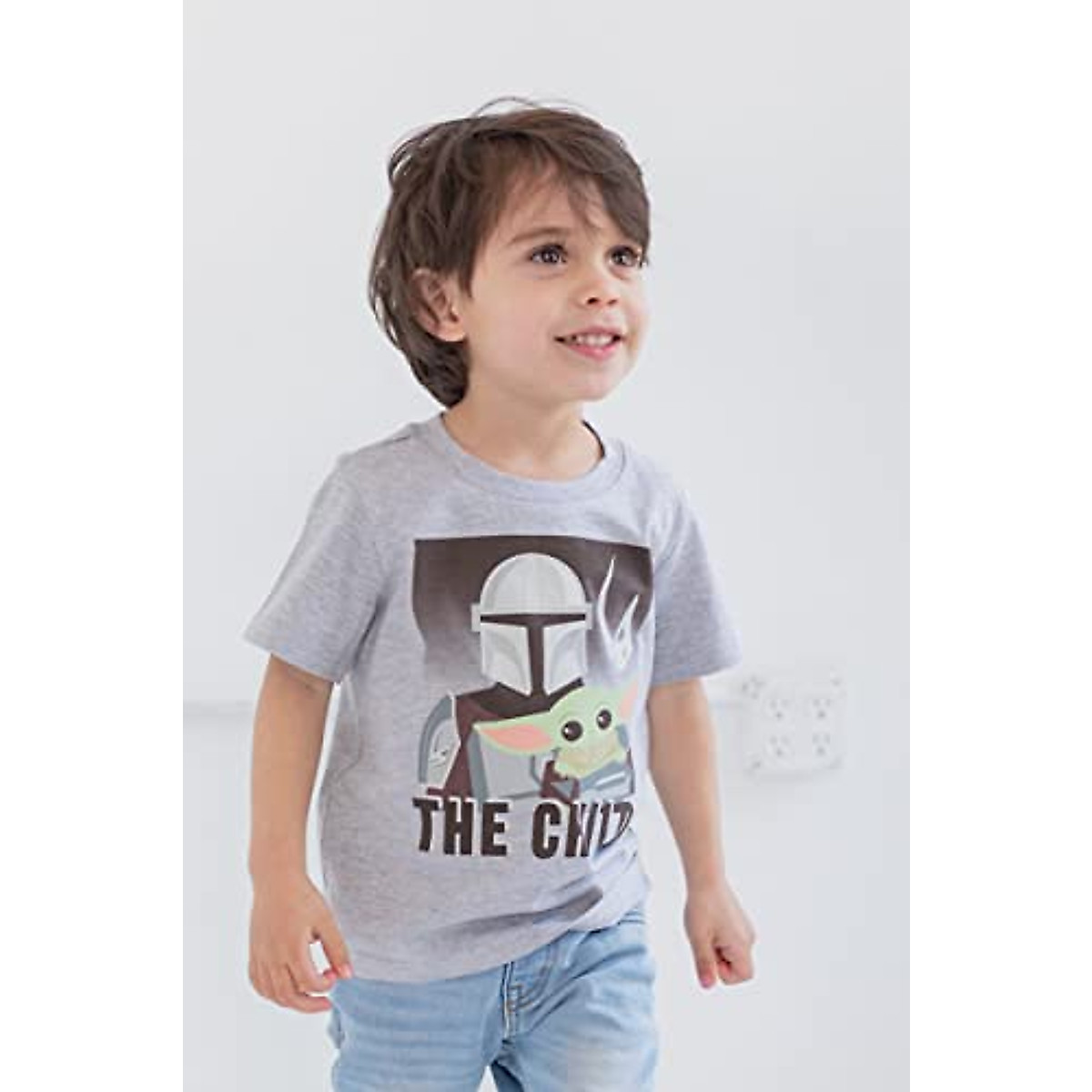 STAR WARS The Mandalorian The Child Toddler Boys 3 Pack T-Shirts Green/Blue/Gray 5T