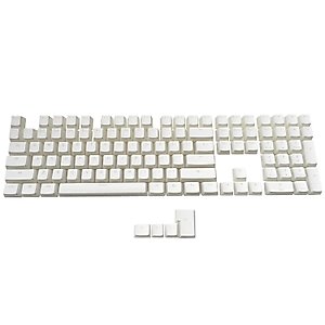 HZYZ PBT Backlit Keycaps Pudding Keyset Double Shot Cherry MX Key Caps Top Print OEM Profile for 60%/87/104/108 MX Switches Mechanical Gaming Keyboard(White Pudding)