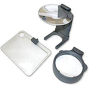 Carson 3-in-1 LED Lighted Hands-Free Hobby Magnifier Set (HM-30)