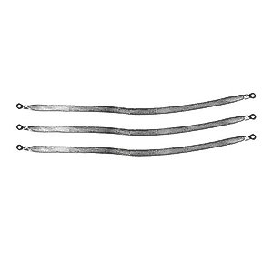 20" x 1/2" Braided Ground Straps (1/4" Ring to 1/4" Ring)-3pcs | Made in USA