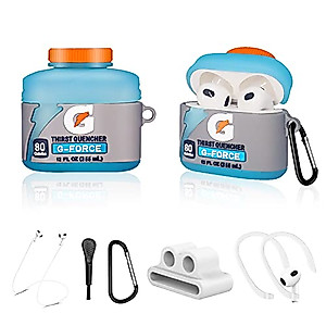Cartoon Sport Water Case for AirPods 3 Case (2021), 6in1 Accessories Set Protective Cover for Air pods 3, Cute Food Design Silicone Case for AirPods 3rd Generation Case for Boys Men (Blue Sport Water)